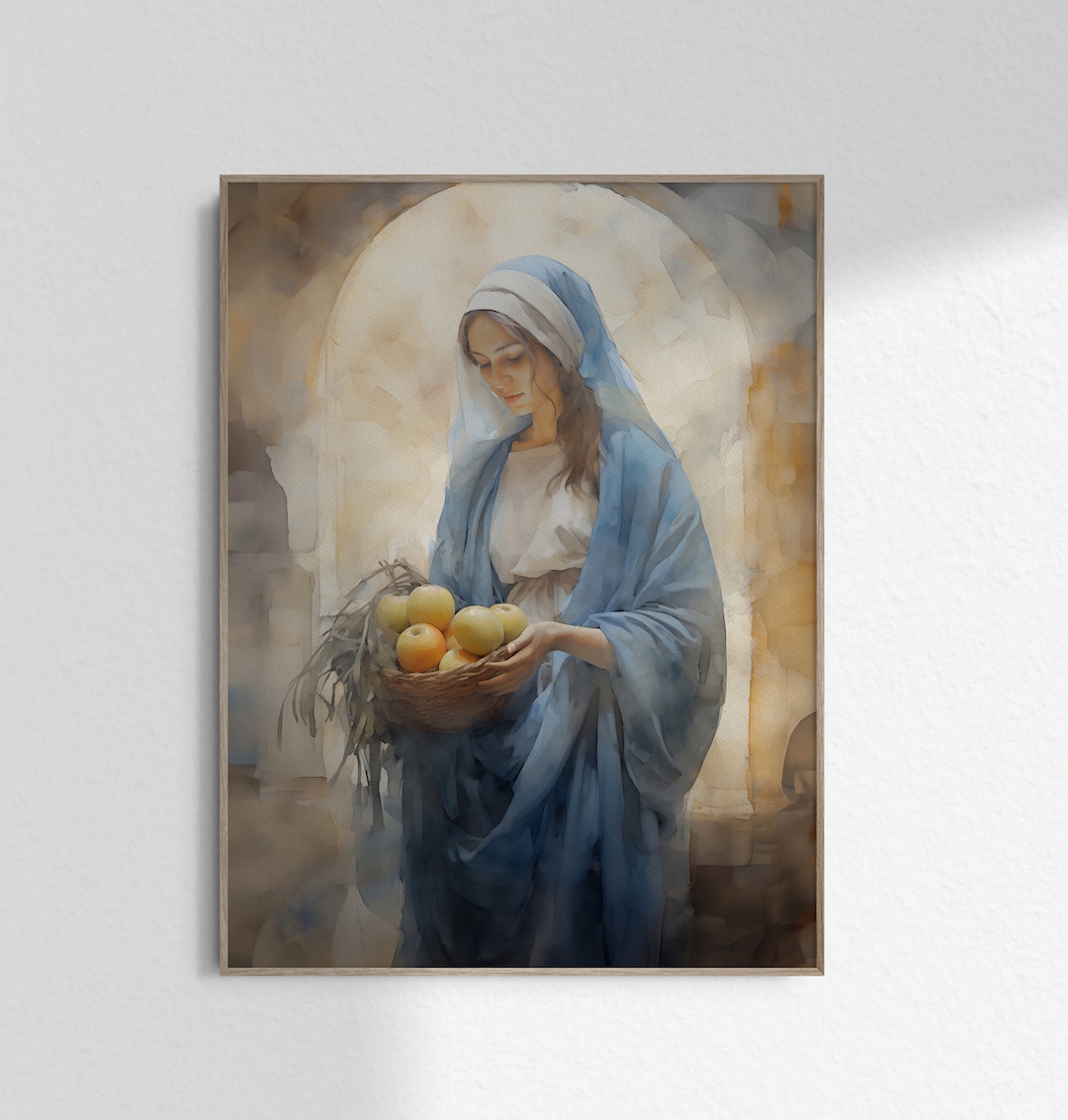 Kitchen Madonna Wall Art Christian Kitchen Art Catholic Painting Bible ...