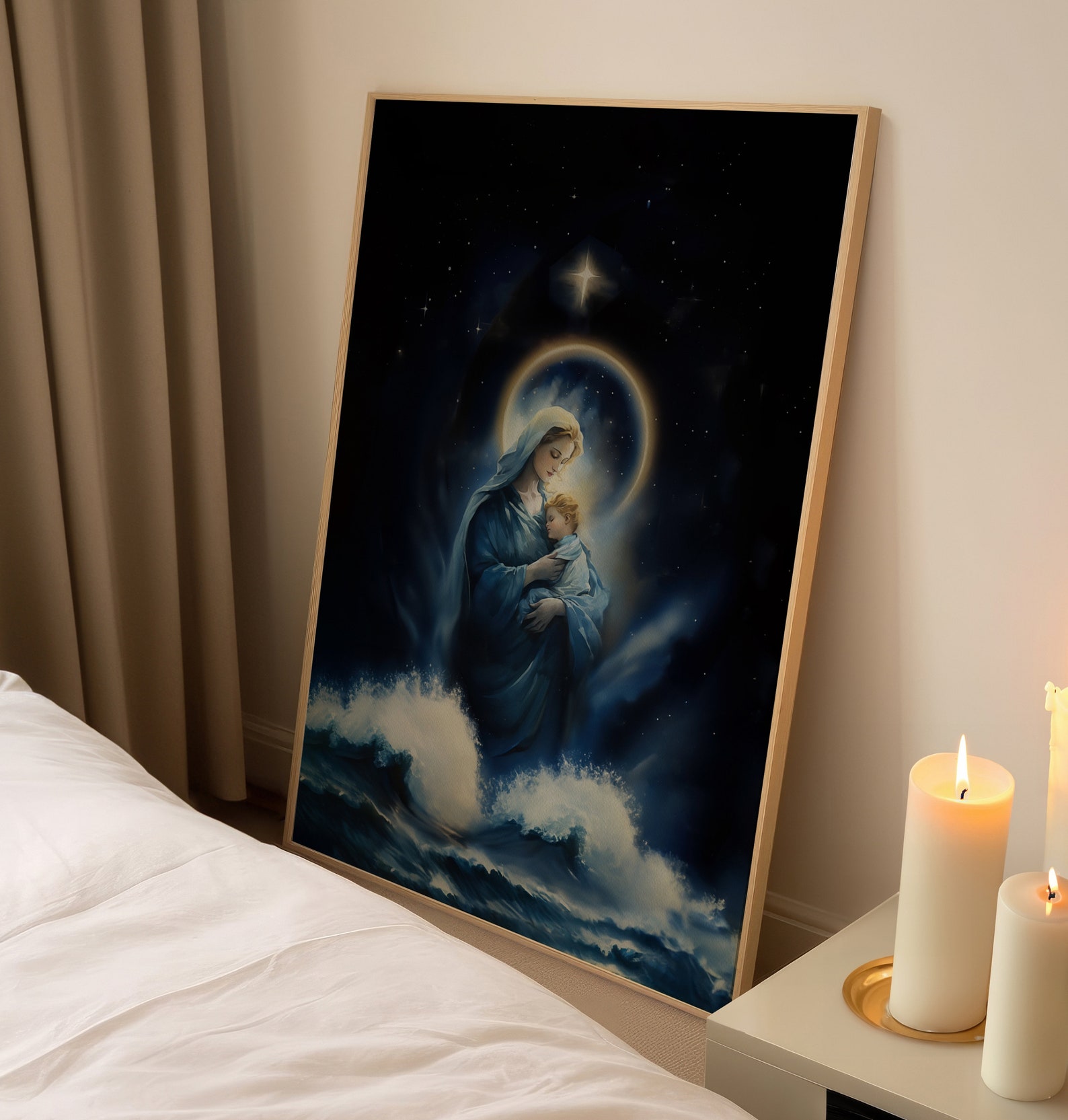 Our Lady Star of the Sea Art Virgin Mary Art, Catholic Wall Art ...