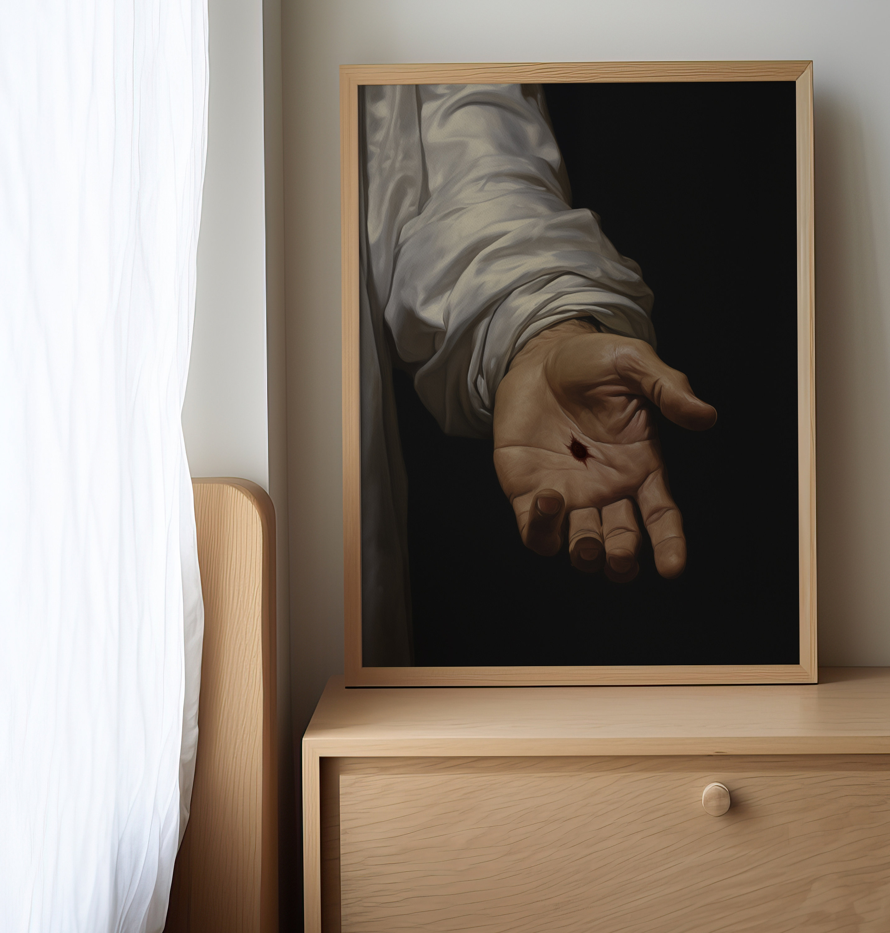 Jesus Christ Reaching Out His Hand of Jesus Painting Watercolor ...