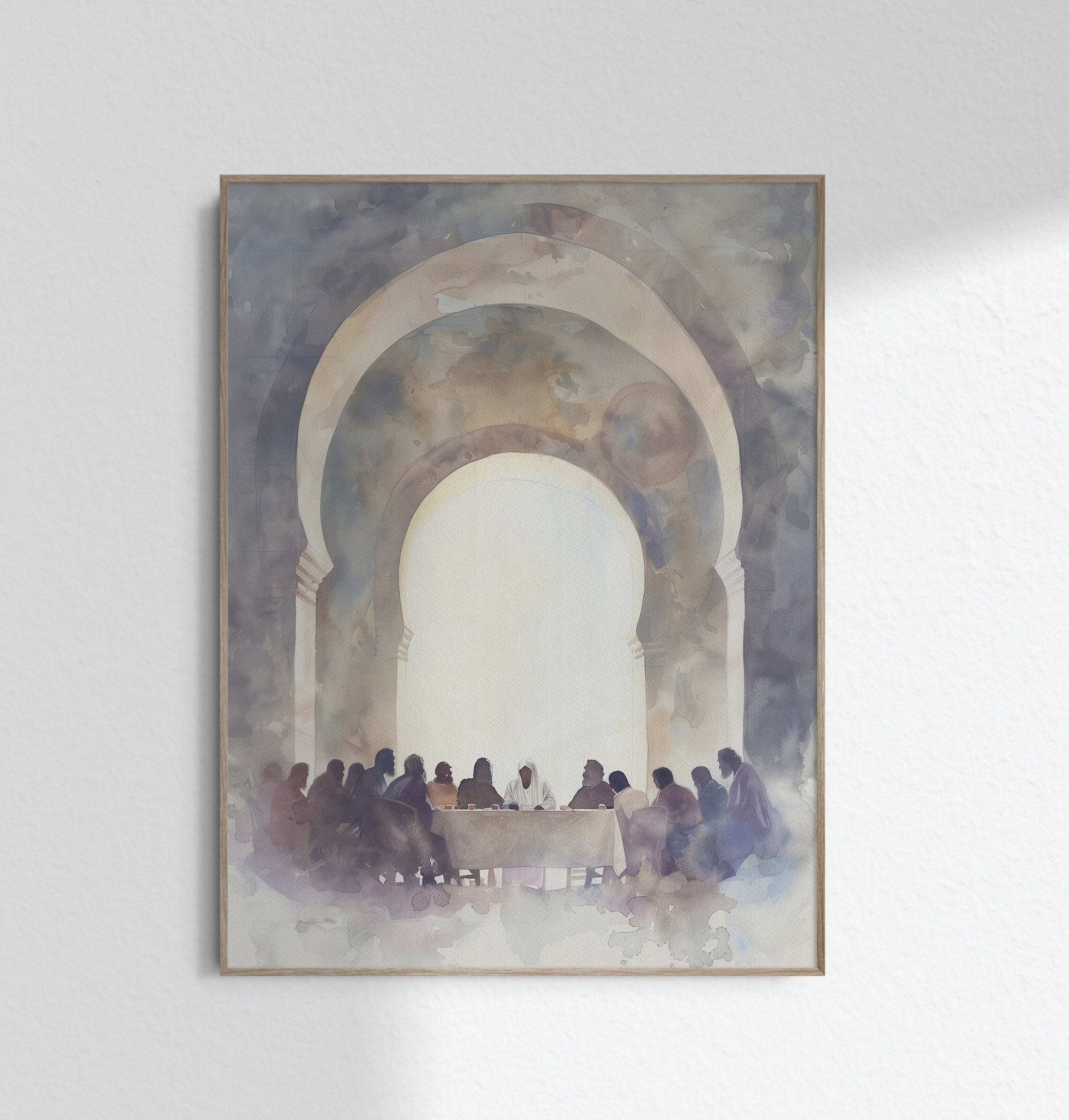 Last Supper Art Jesus Christ Modern Easter Art Christian Art Dining ...