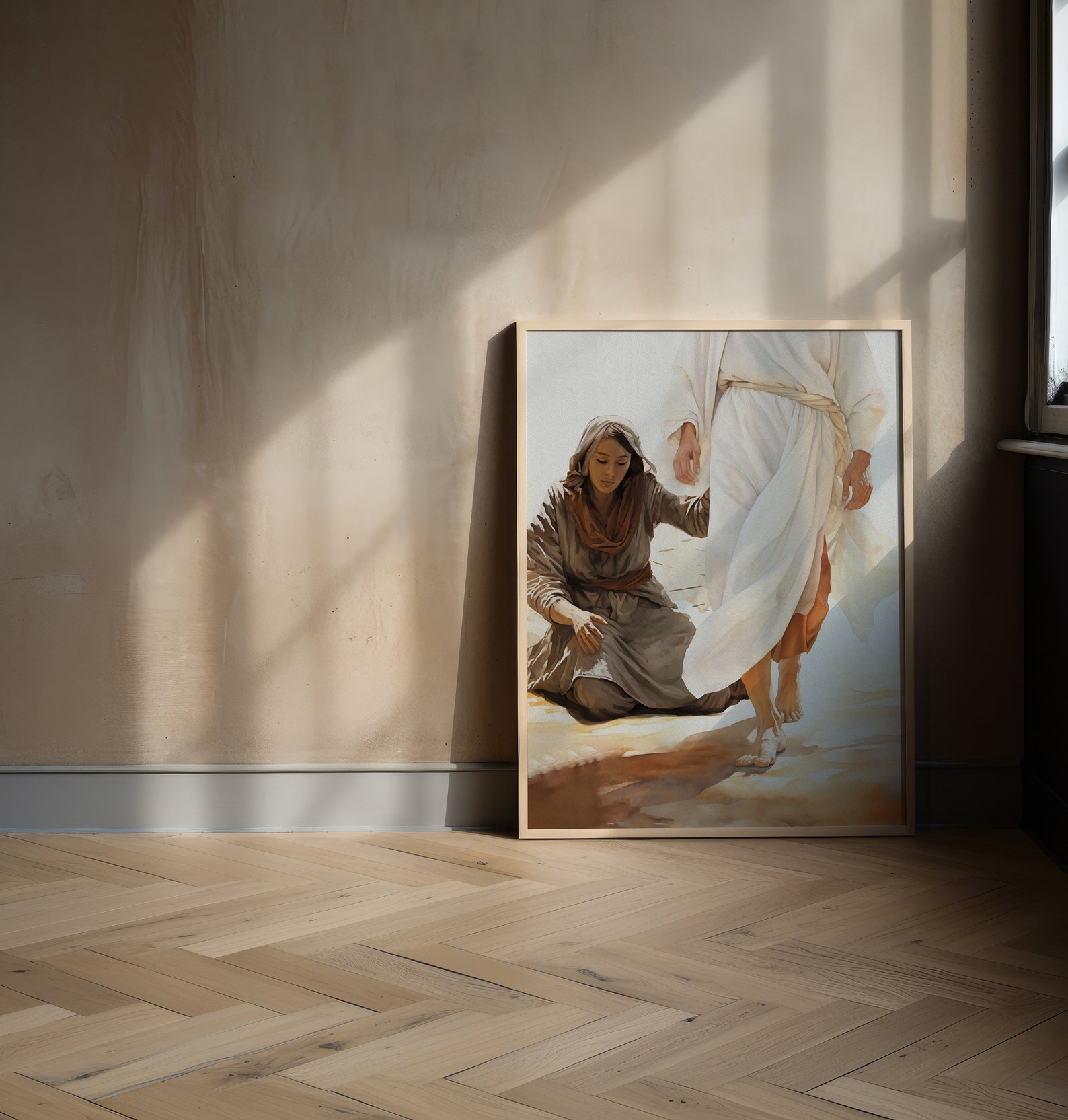 Hem of His Garment Print Bleeding Woman Art Touching the Hem Healing ...