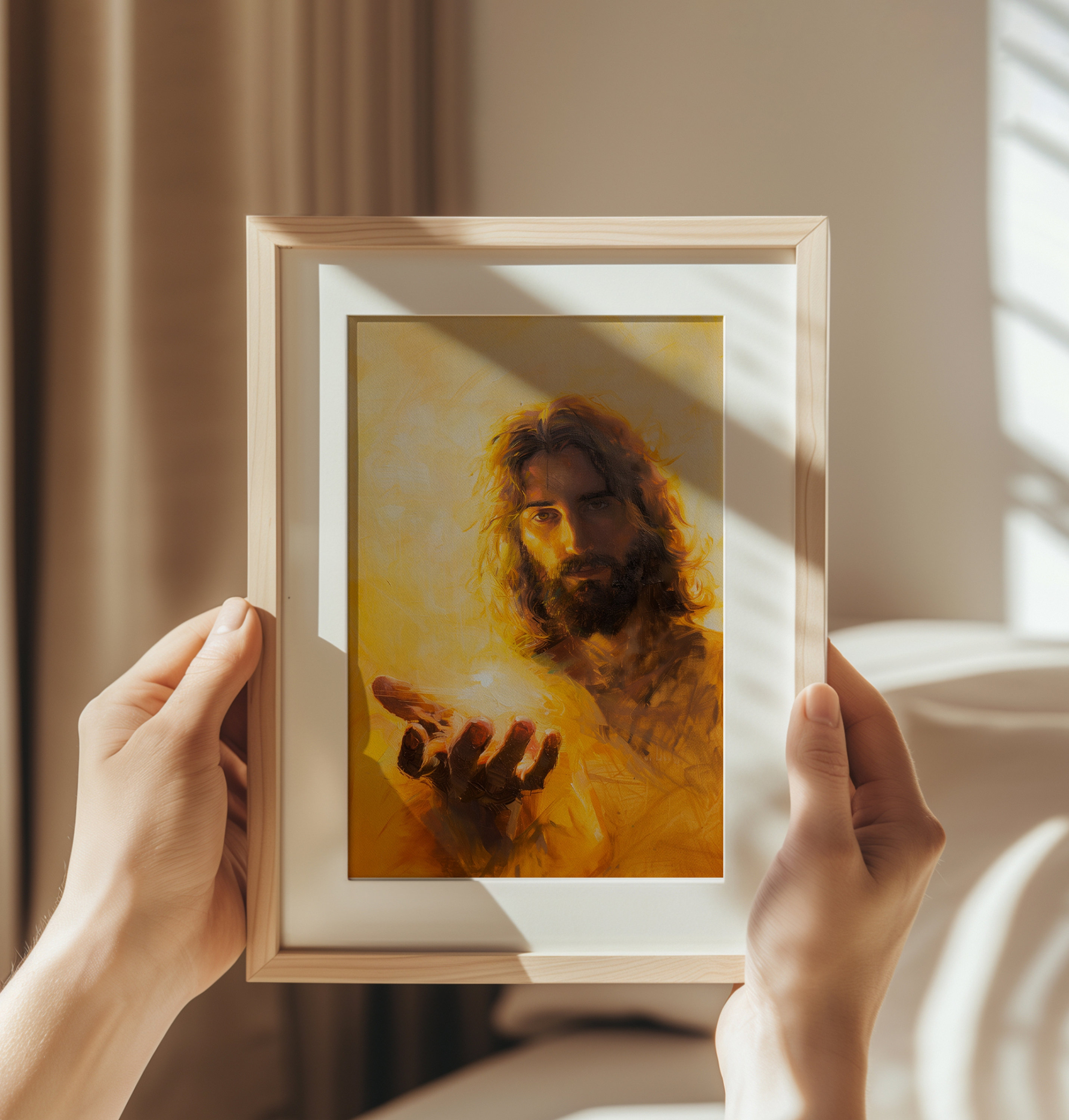 Jesus Christ Reaching Out His Hand of Jesus Painting Jesus Hand of God ...