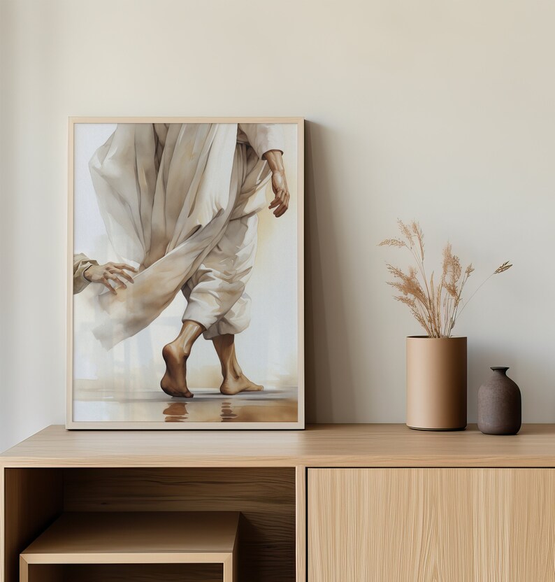 Touching the Hem of Jesus Garment Sketch Hem of Robe Wall Art Print ...