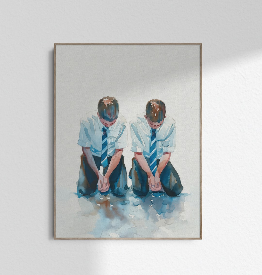 LDS Missionaries Art LDS Art Missionary Praying Latter Day Saints Art ...
