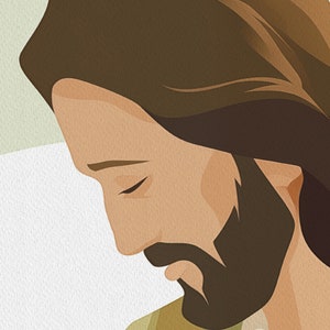Jesus With Baby, Father Child Portrait Christening Watercolor Painting ...