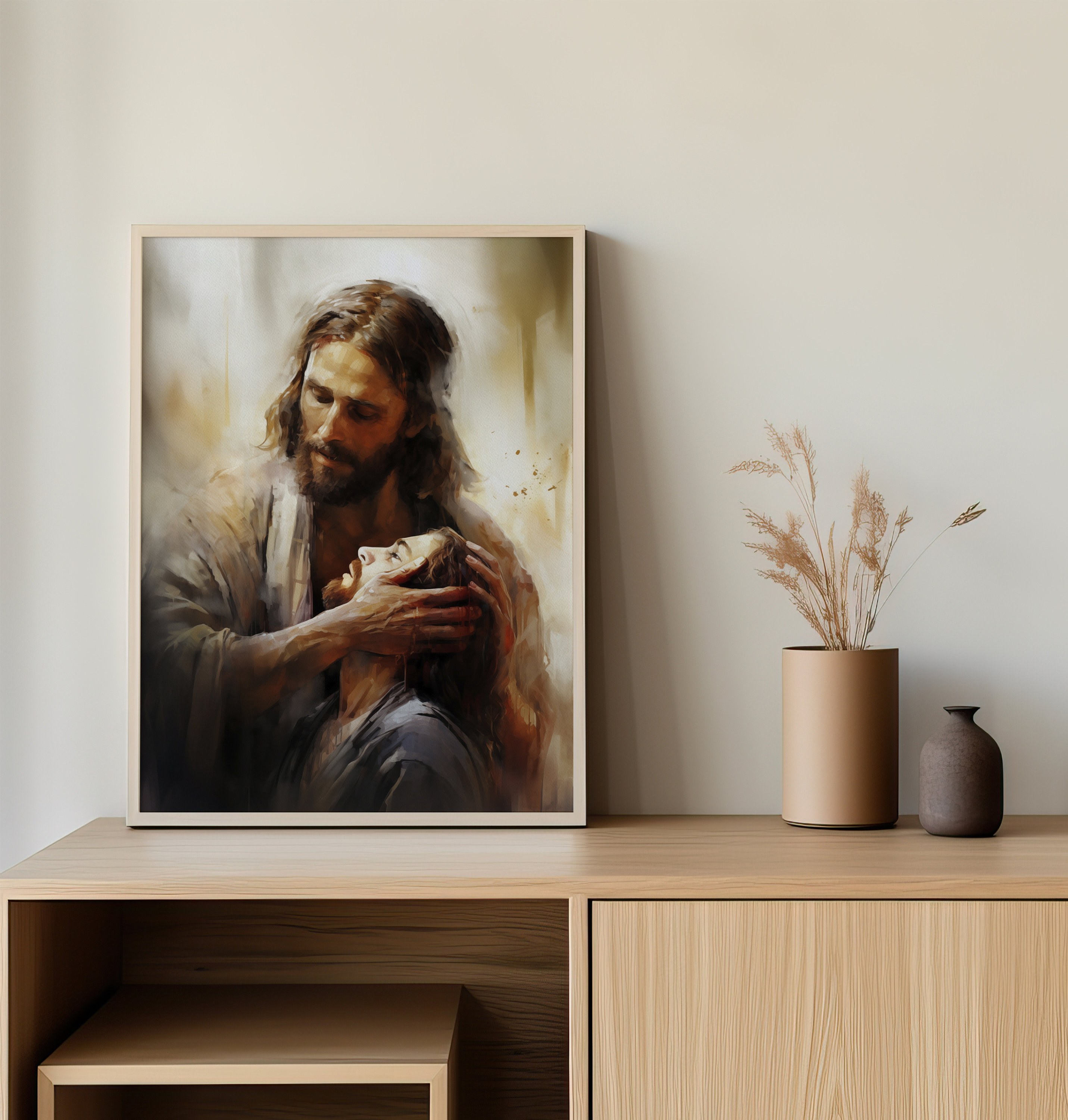 Jesus Heals a Deaf Man, Hope Sympathy Gift, Miracles of Jesus Art ...