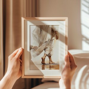 Touching the Hem of Jesus Garment Sketch Hem of Robe Wall Art Print ...