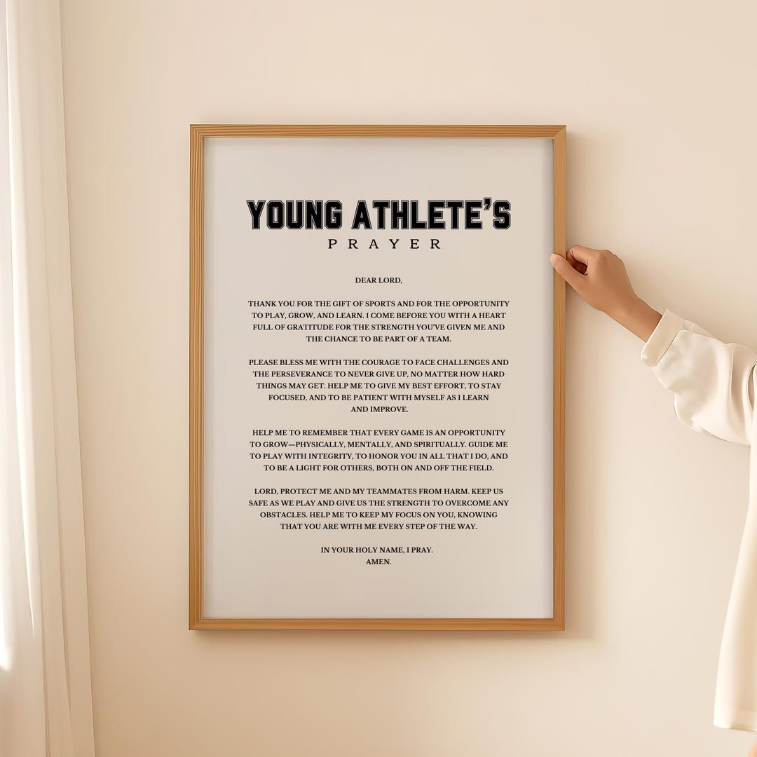Young Athlete Prayer Gift for Youth Sports Participant Christian Young ...