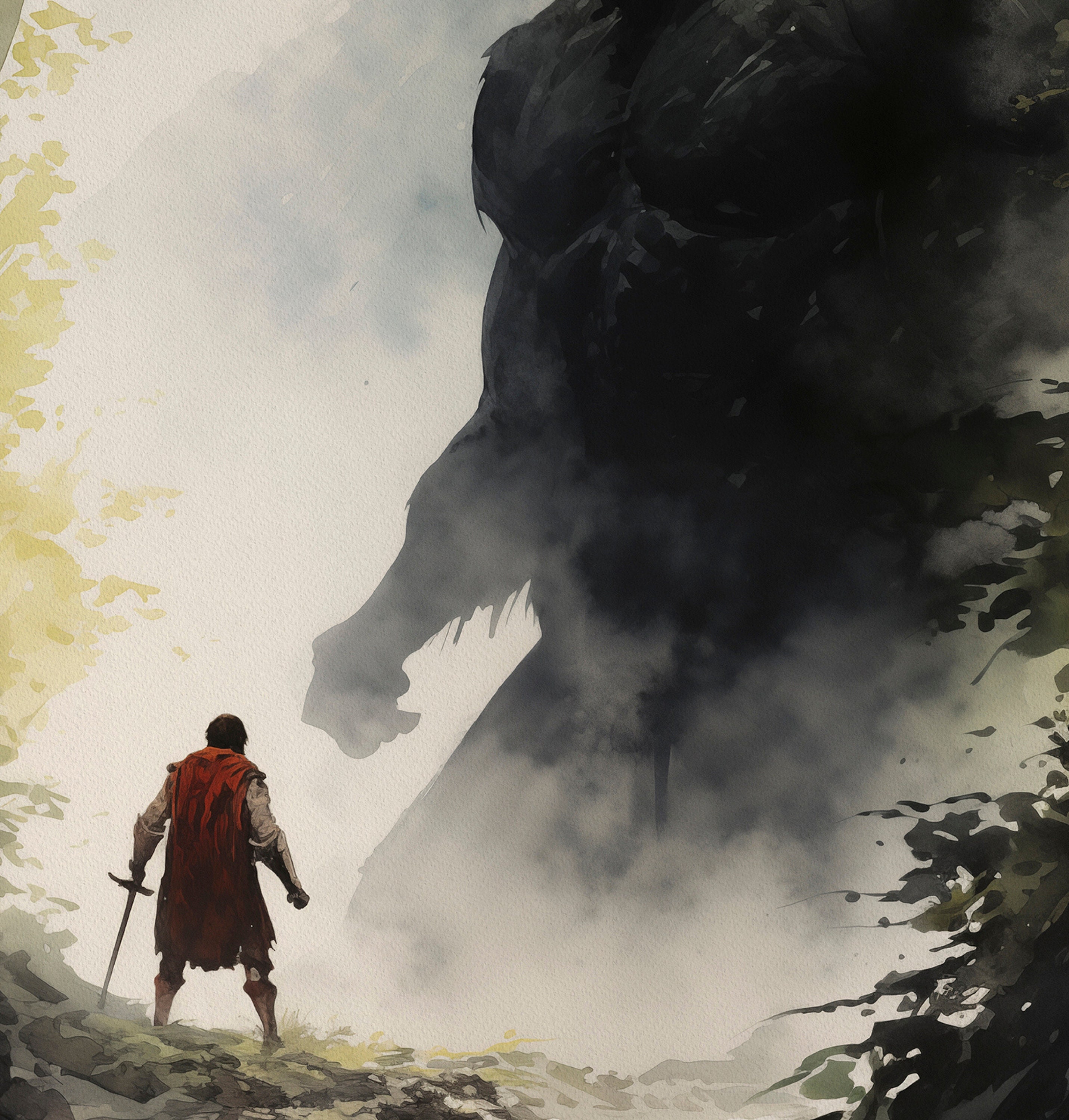 David and Goliath Wall Art Bible Art Christian Boy Wall Art Christian ...