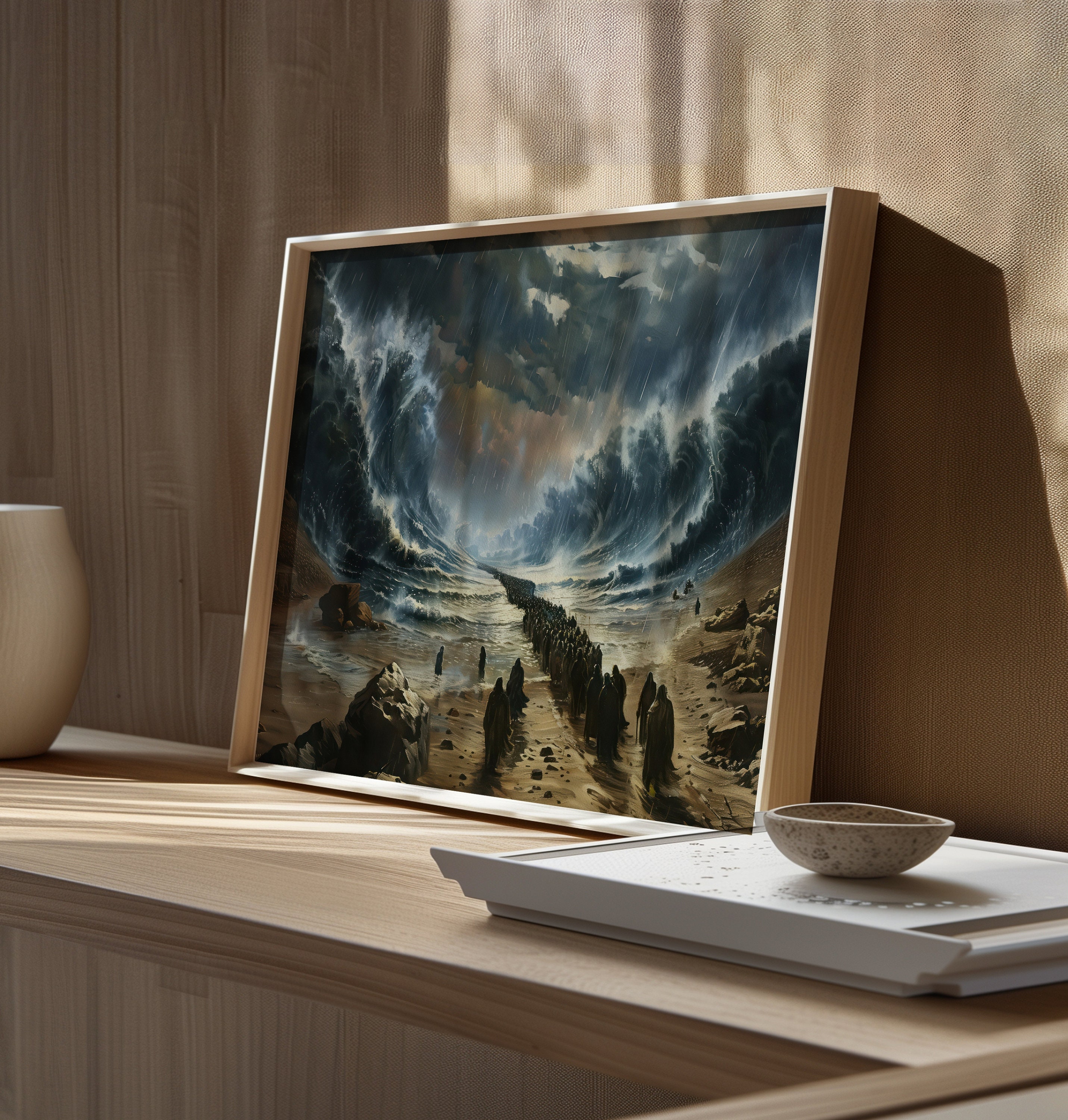 Exodus Art Moses and the Red Sea, Moses Parting the Red Sea Moses ...