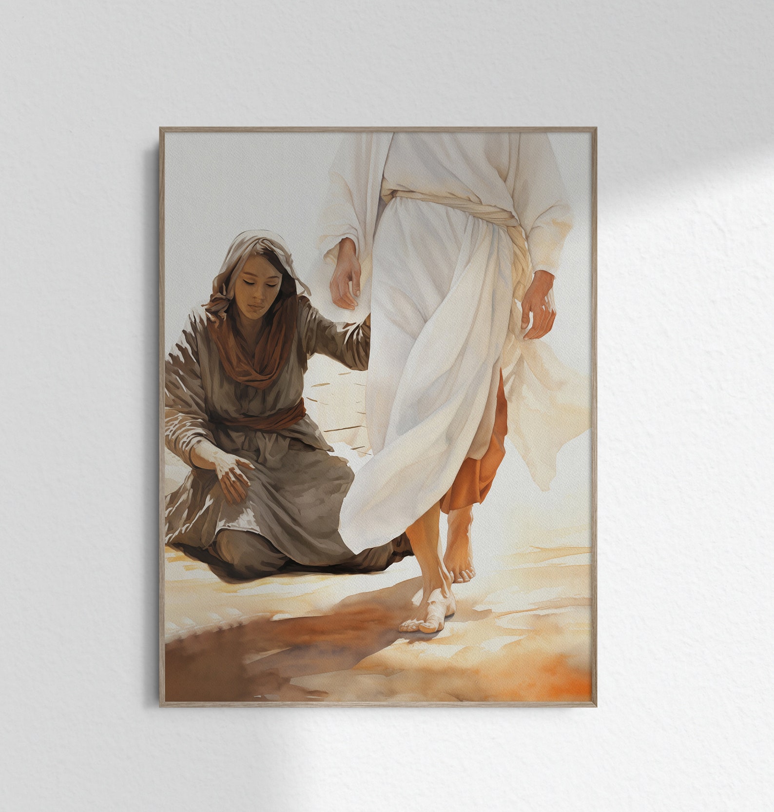 Hem of His Garment Print Bleeding Woman Art Touching the Hem Healing ...