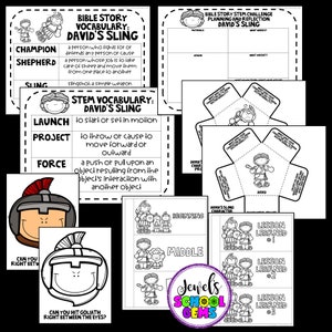 David and Goliath Bible Lessons for Children | Bible Stories STEM ...