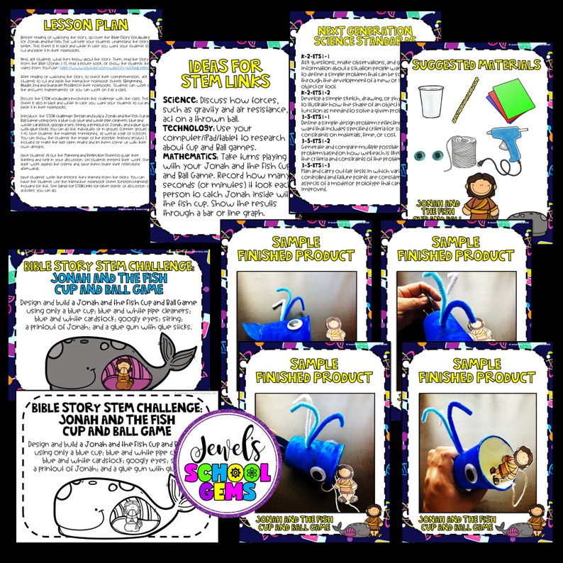 Jonah and the Whale Bible Lessons for Children | Bible Stories STEM ...