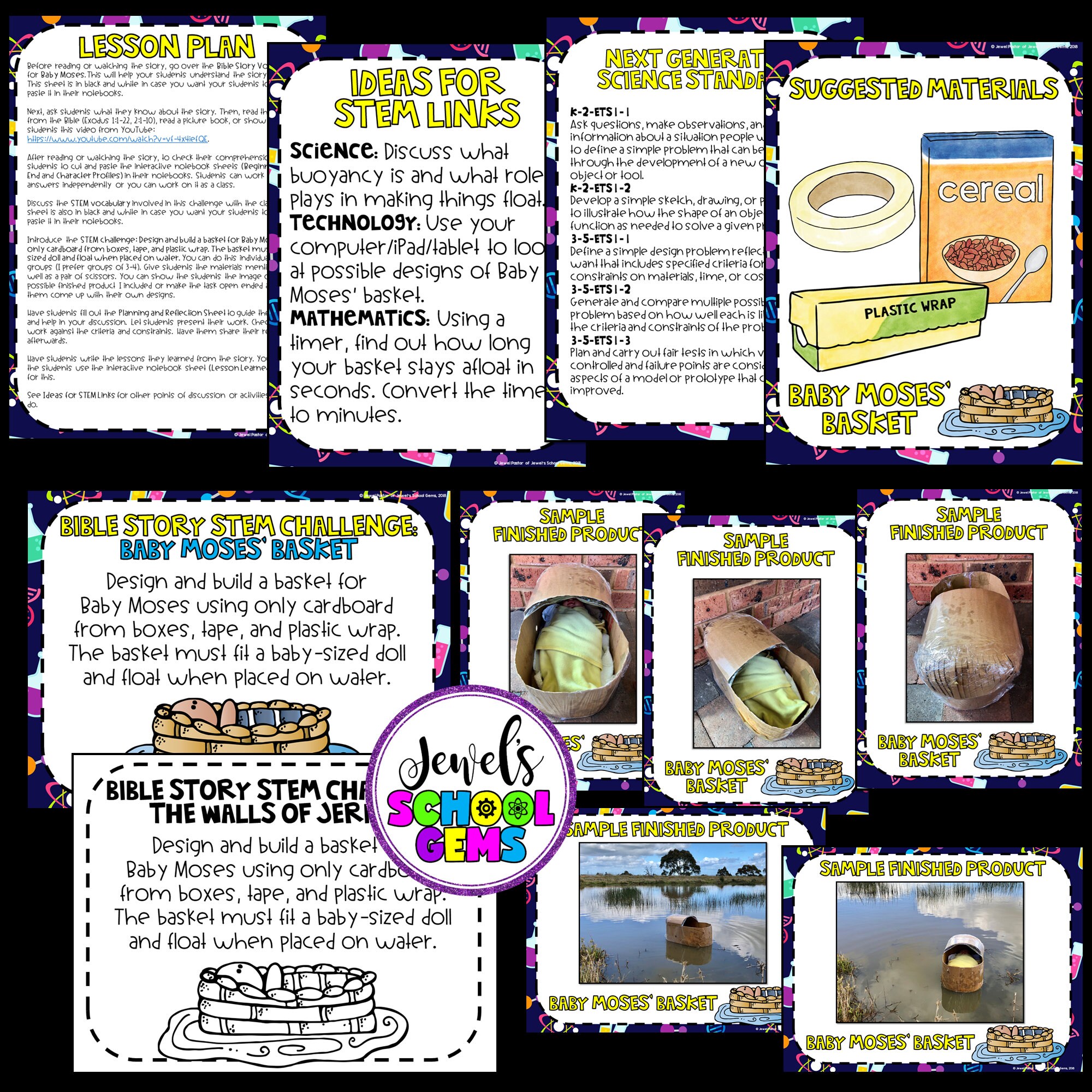 Baby Moses Bible Lessons for Children | Bible Stories STEM Activities ...