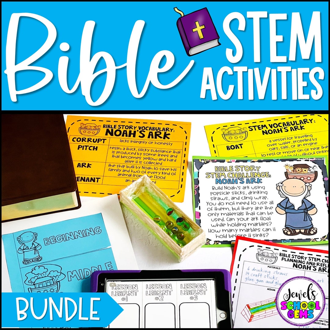 Bible Lessons for Children BUNDLE | Bible Stories STEM Activities and ...