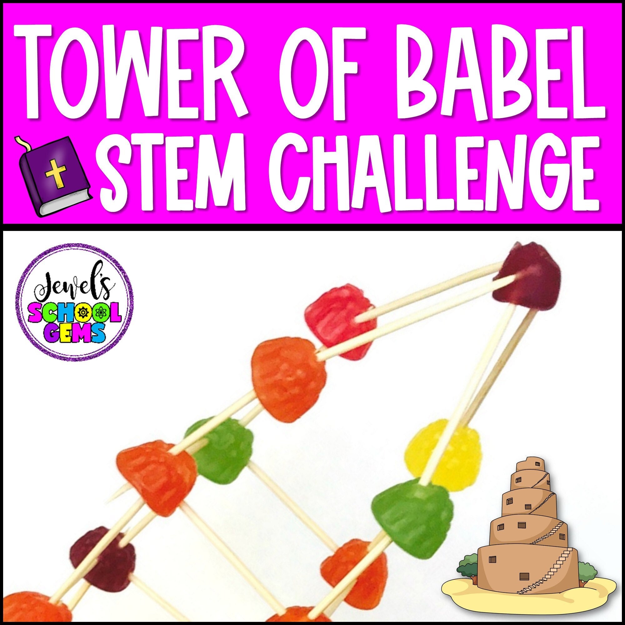 Tower of Babel Bible Lessons for Children | Bible Stories STEM ...