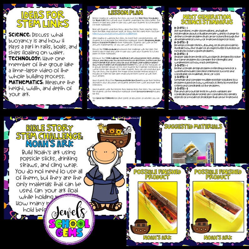 Noah's Ark Bible Lessons for Children | Bible Stories STEM Activities ...