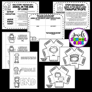 Daniel in the Lions Den Bible Lessons for Children | Bible Story STEM ...