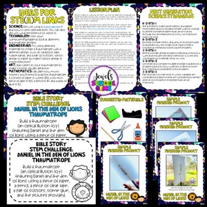 Daniel in the Lions Den Bible Lessons for Children | Bible Story STEM ...