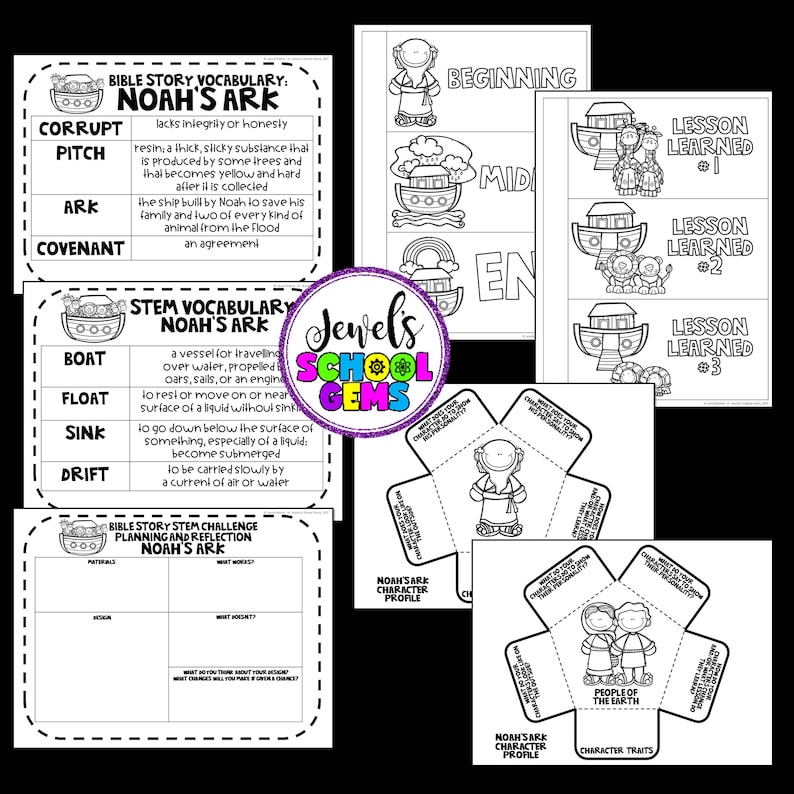 Noah's Ark Bible Lessons for Children | Bible Stories STEM Activities ...