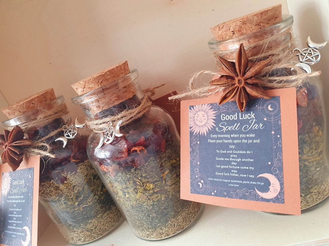 Good Luck Spell Jar, Witchy, Wiccan, Wishing Jar, Magick Jars, Rituals ...
