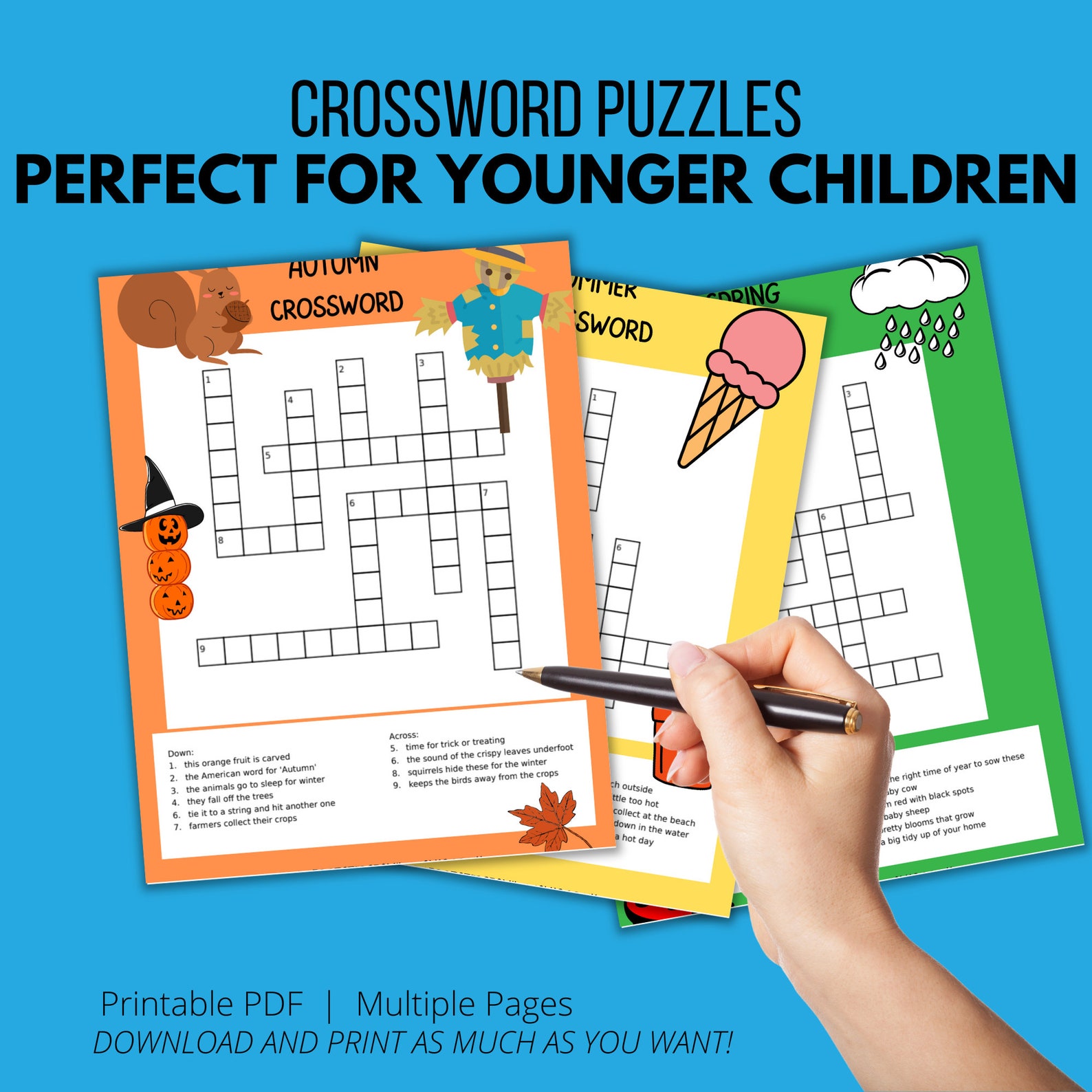 Kids Crossword Puzzles, Printable Crosswords, Kids Activities ...