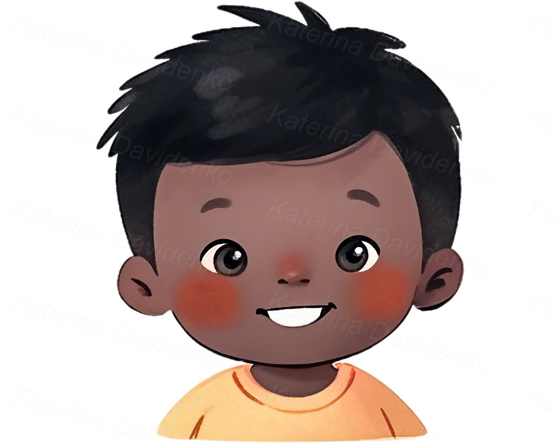 Collection of Cartoon Happy Kids Faces Png Clipart, Multinational ...