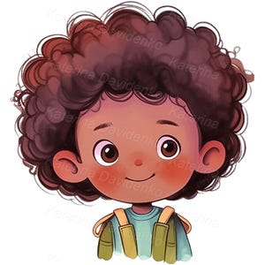 Happy Cartoon Kids PNG Clipart, Isolated Cute Child Faces Clipart ...