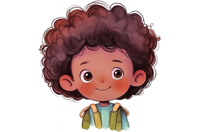 Happy Cartoon Kids PNG Clipart, Isolated Cute Child Faces Clipart ...