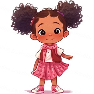 Cartoon Clipart Set of School Kids With Backpacks, Boys and Girls in ...