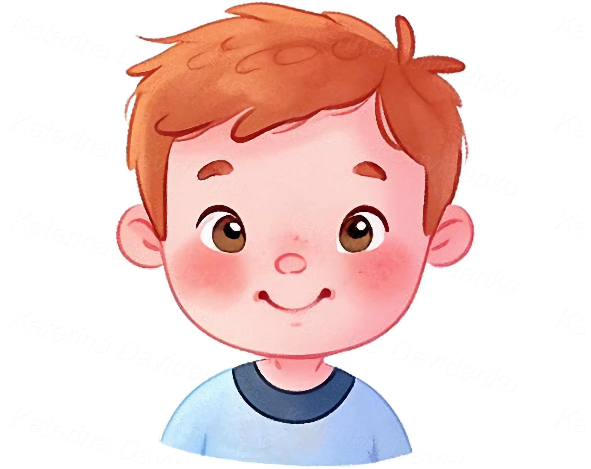 Collection of Cartoon Multiethnic Little Kids Faces Png Clipart ...