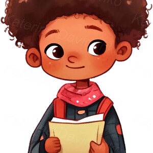 Isolated Cute Cartoon Kids PNG Clipart Set, Children Avatars Web Icons ...