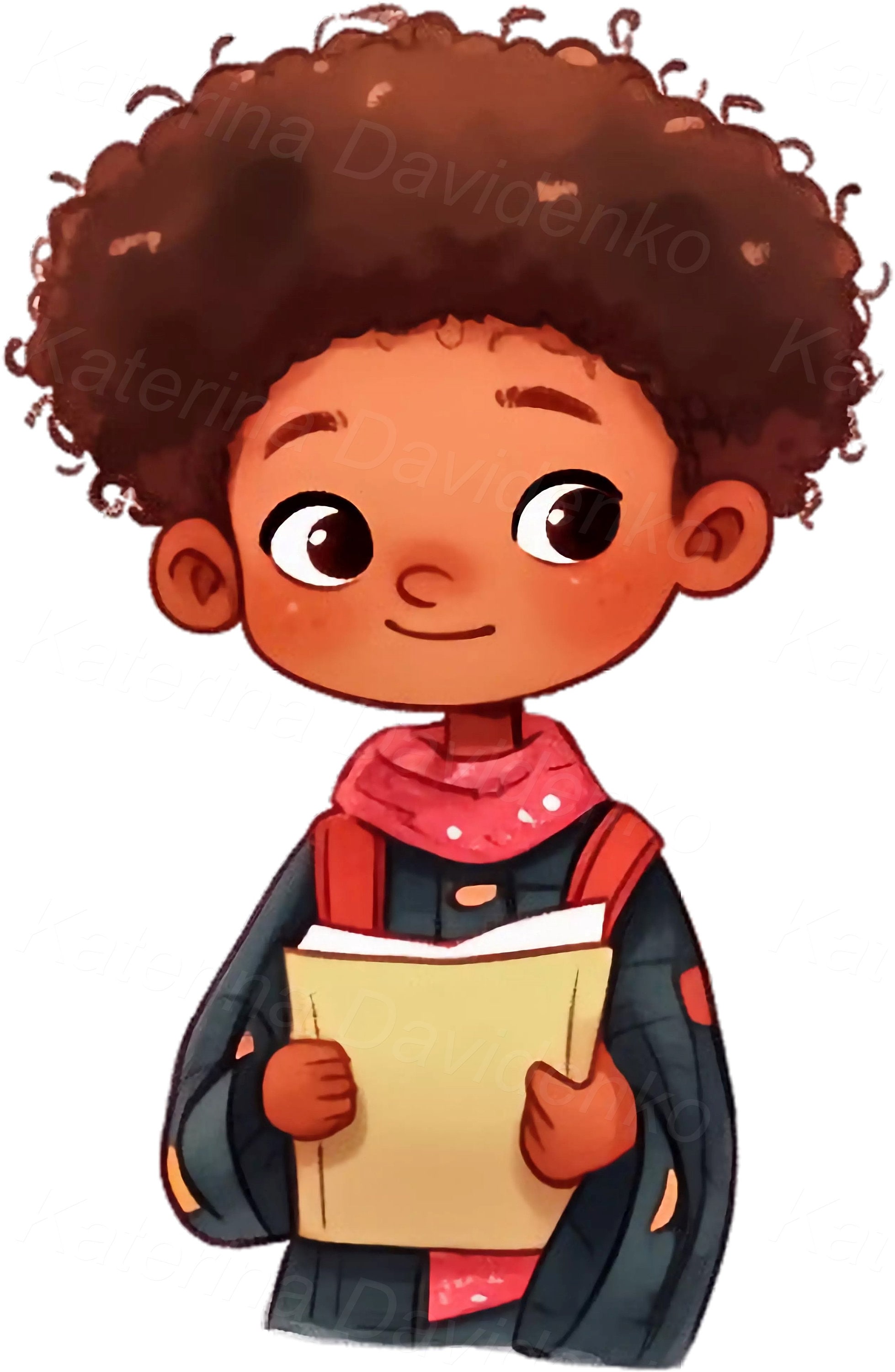 Isolated Cute Cartoon Kids PNG Clipart Set, Children Avatars Web Icons ...