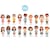 Set of Avatars of Cute Happy Little Kids. Smiling Children Faces, Boys ...