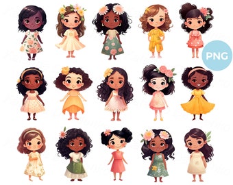 Cartoon Happy Little Kids PNG Clipart. Cute Multinational Boys and ...