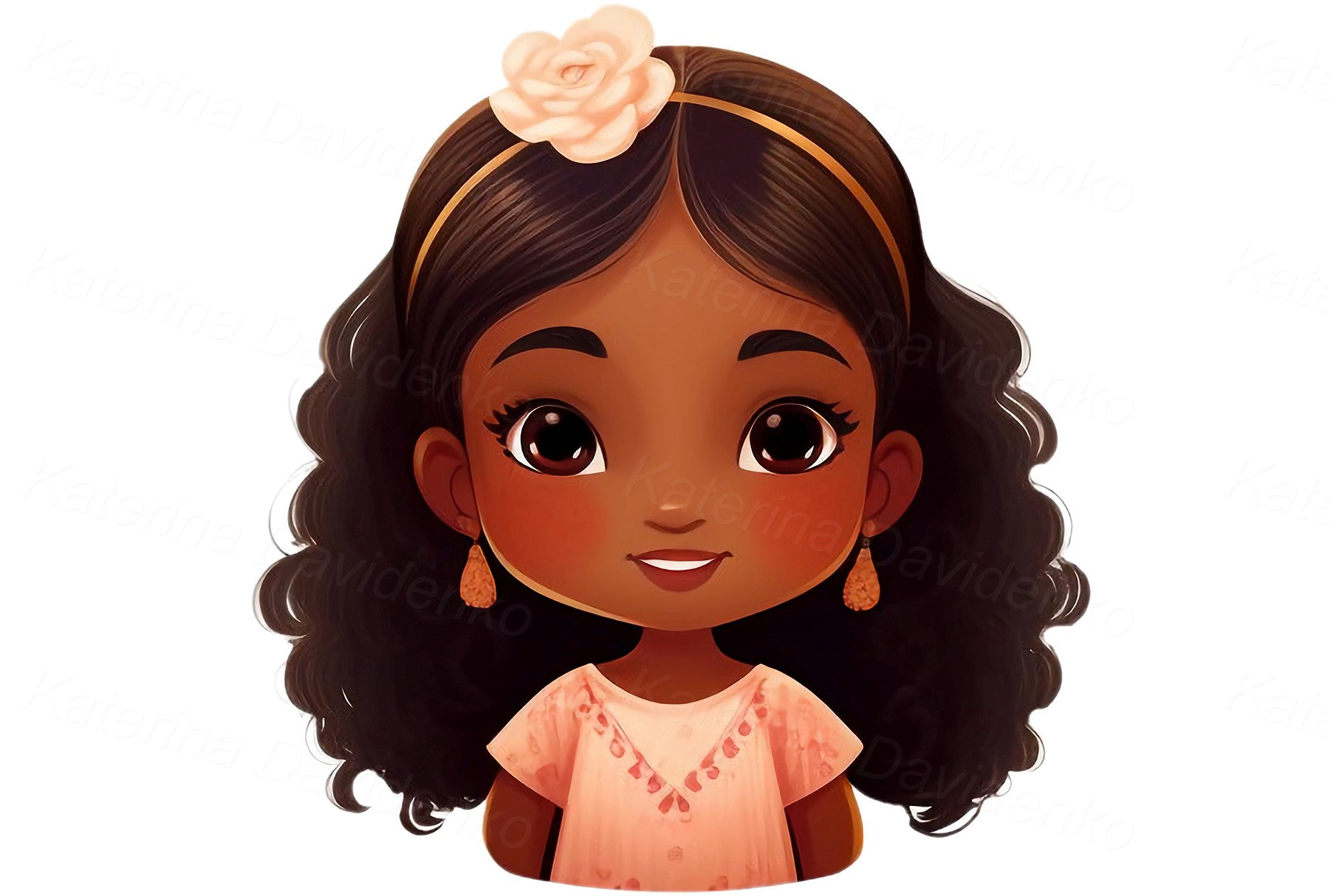 Cartoon Smiling Little Girl Faces Clipart, Collection of Kids PNG ...