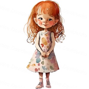 Cute Cartoon Little Boys and Girls Standing in a Row, Isolated ...