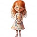 Cute Cartoon Little Boys and Girls Standing in a Row, Isolated ...