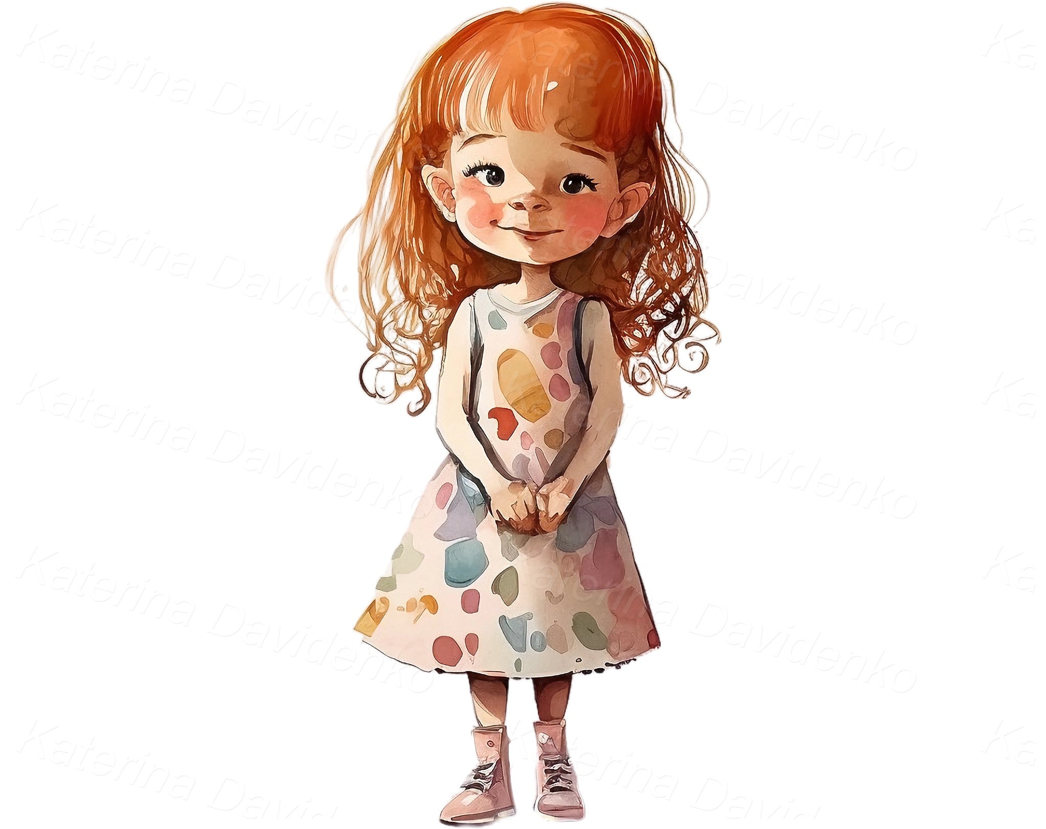 Cute Cartoon Little Boys and Girls Standing in a Row, Isolated ...
