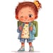 Multiethnic Little Kids PNG Clipart. School Children With Backpacks ...