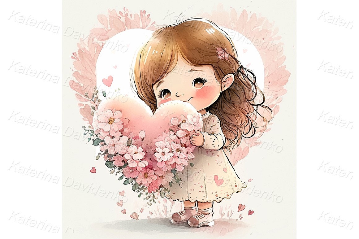 Cartoon Cute Girl Wallpaper