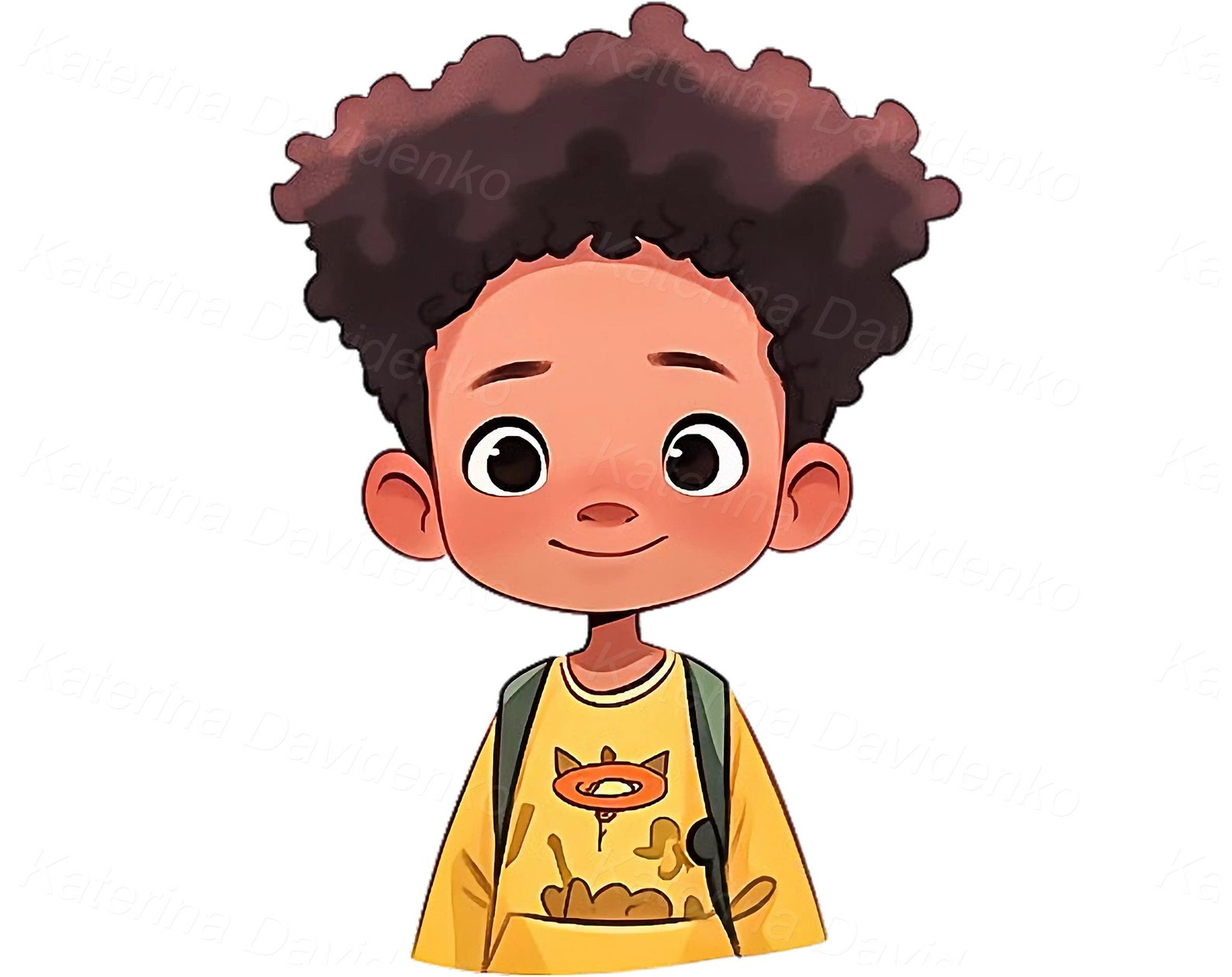 Set of Multinational Cartoon Little Kids Clipart, Smiling Children ...