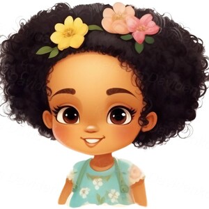 Set of Happy Children Faces, Cartoon Little Girls, Kids PNG Clipart ...