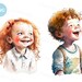 Collection of Cartoon Smiling Kids Faces PNG Clipart, Multinational ...