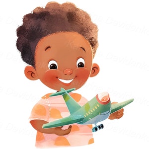 Collection of Cute Little Kids With Different Toys PNG Clipart. Happy ...