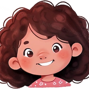 Set of Cartoon Multiethnic Children Faces Png Clipart. Smiling Kids ...