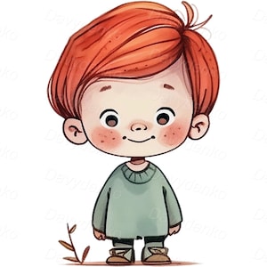 Set of Cartoon Little Children PNG Clipart. Cute Kindergarten Kids ...