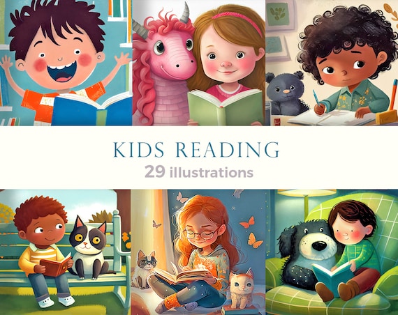 Little Kids Reading Books