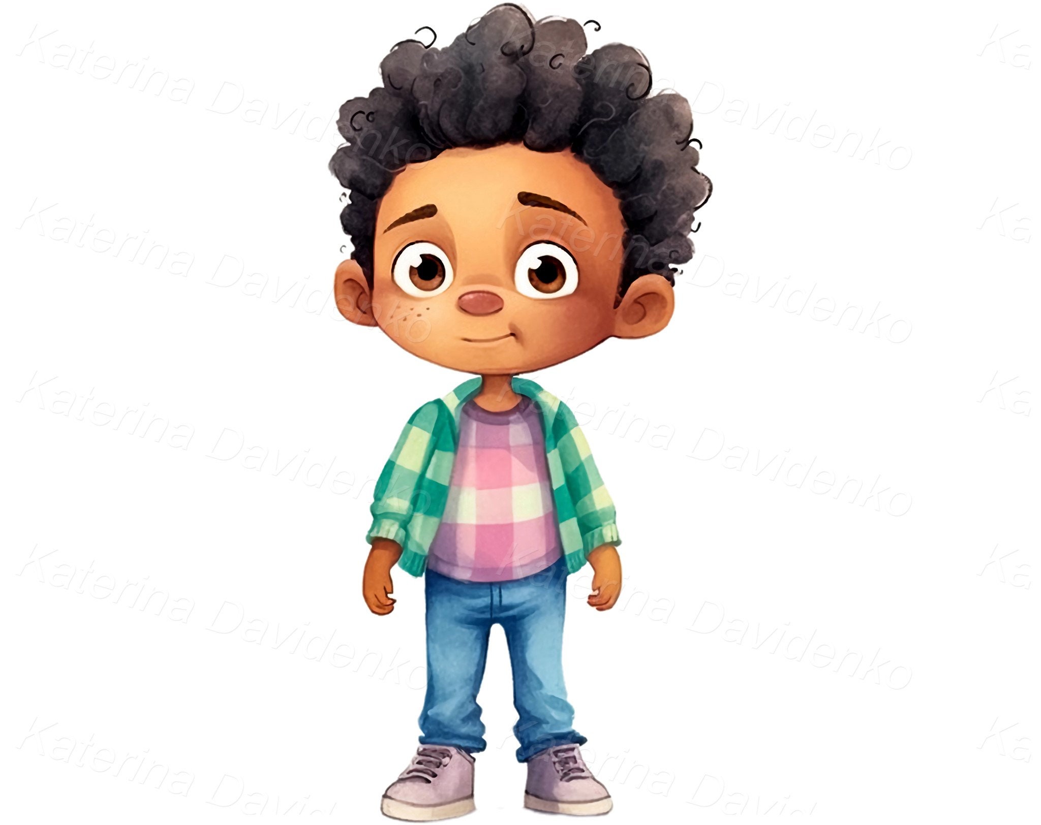 PNG Clipart. Collection of Cute Happy Cartoon Little Kids, Boys and ...
