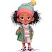 Happy Little School Girl Standing With Backpack PNG Clipart Isolated ...